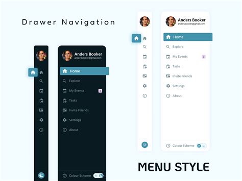 Drawer Navigation By Rajesh Mandaviya On Dribbble
