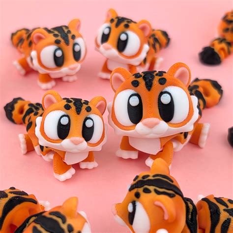 3d Printable Flexi Tiger Print In Place By 3dgob
