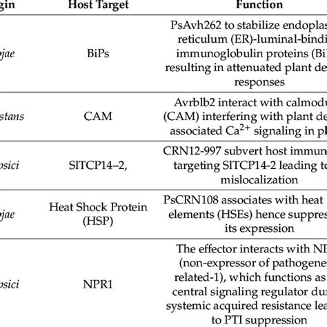 Host Cytoplasmic Effector Targets In Phytophthora Species Download Scientific Diagram