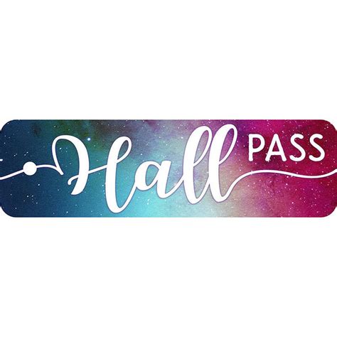 Teachersparadise Top Notch Teacher Products Plastic Hall Pass Galaxy Script Hall Pass Top10170