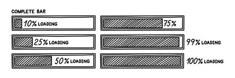 progress loading bar infographics design element with status of