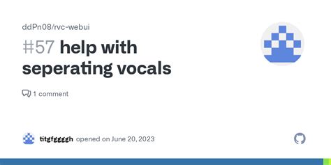 Help With Seperating Vocals Issue Ddpn Rvc Webui Github