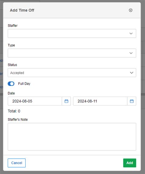 Manage Partial Time Off Requests In Bigtime Resource Management Bigtime Software