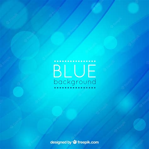 Bokeh 효과와 파란색 배경 무료 벡터