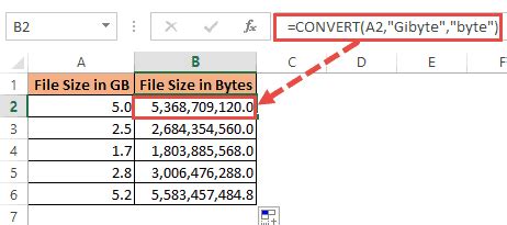 Convert Bytes To MB Or GB In Excel Easy Ways