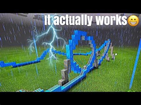 How To Make A Working Minecraft Loop De Loop In Minecraft Rollercoaster Minecraft