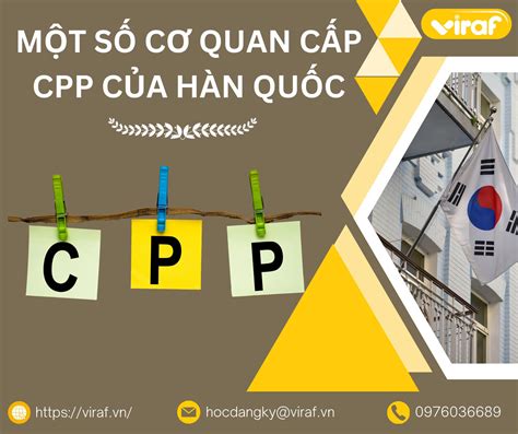 Một số cơ quan cấp CPP của Hàn Quốc VIRAF