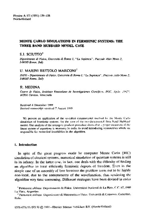 Pdf Monte Carlo Simulations Of The Three Band Hubbard Model