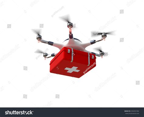 First Aid Drone 3d Image Stock Illustration 392055784 Shutterstock