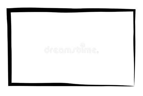Grungy Rectangular Frame Border Plaque Outline Stock Vector