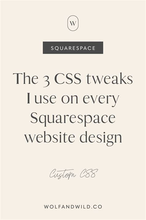 The 3 Css Tweaks I Use On Every Squarespace Website Design Artofit