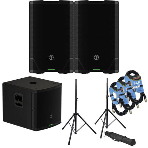 2 Mackie Srt215 15″ 1600w Powered Speaker W Bluetooth Speaker