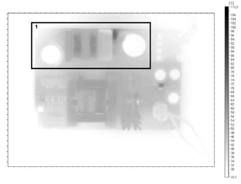 Fig Thermal Image Of Circuit Board Of Tested Device Supplied With Supply Voltage With No