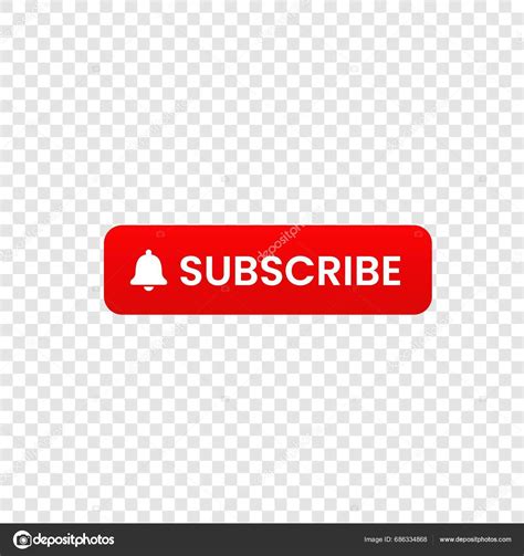 Youtube订阅图标模板透明的背景 Youtube透明的eps文件矢量 Youtube符号元素红色订阅框图库矢量图作者：© Visualuck 686334868
