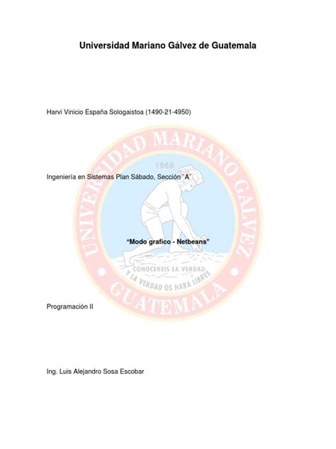 Modo Grafico Programación Ii Netbeans Pdf