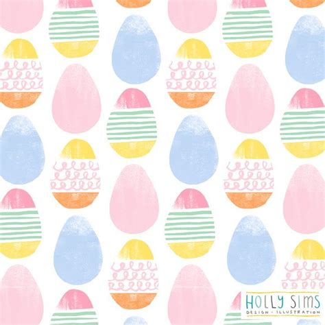 Cute Easter Egg Pattern In Pastel Colors