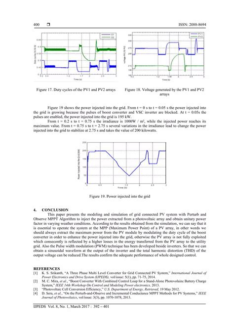 Modeling And Simulation Of Grid Connected Pv Generation System Using