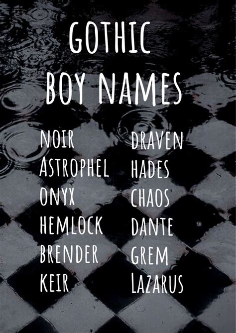 Black Gothic Names At Jonathan Stiefel Blog