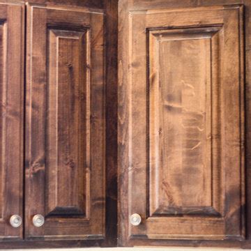 Dark Knotty Alder Cabinets Photos And Ideas Houzz