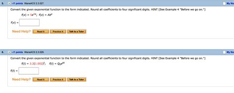 Solved 5 11 Points Waneac5 23027 My No Convert The Given