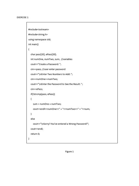 Exercise 1 Done Pdf Computer Program Programming