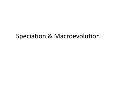 Ppt Speciation And Macroevolution Powerpoint Presentation Free Download Id6893925