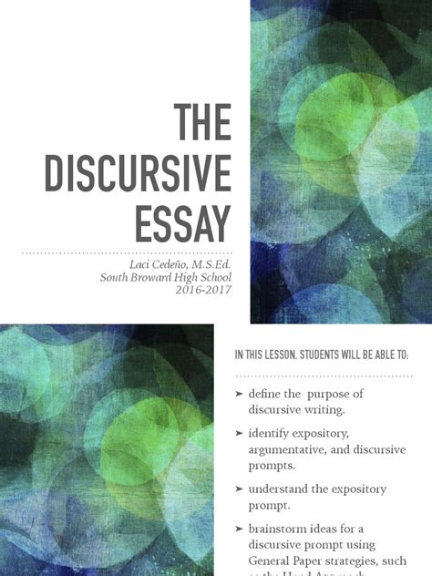Guide To Discursive Essay Writing Pdf Essays Reason