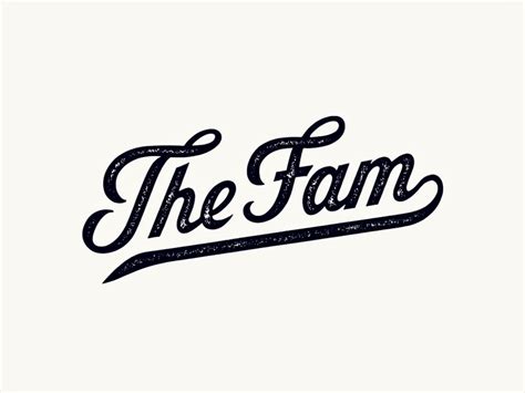 Elegant Vintage The Fam Cursive Script Logo T Shirt Playground