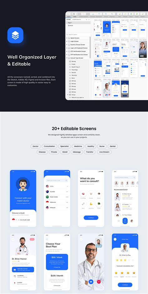 DocQ Doctor Consultation UI KIT On Behance