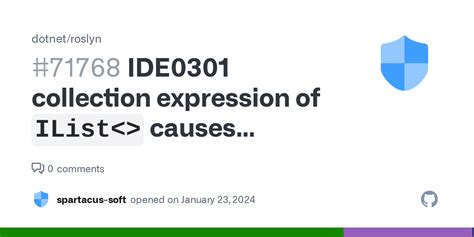Ide0301 Collection Expression Of `ilist ` Causes Performance Degradation · Issue 71768 · Dotnet