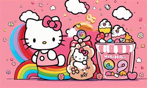 Cutest Hello Kitty And Rainbows And Candy By Kuromicat04 On Deviantart