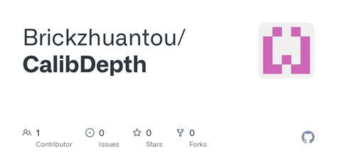 GitHub Brickzhuantou CalibDepth