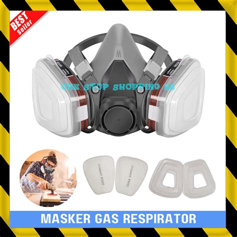 Industrial Safety Half Facepiece Mask Masker Kesehatan Gas Respirator