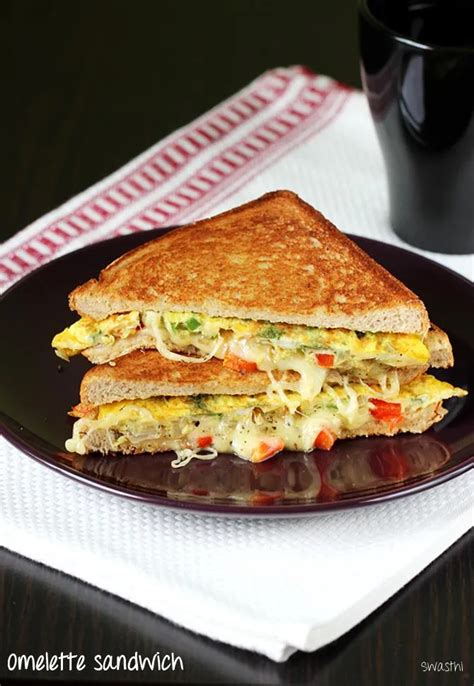 Bread Omelette Sandwich Swasthis Recipes