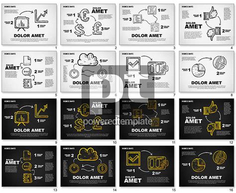 Sketch Style Process Shapes For PowerPoint Presentations Download Now PoweredTemplate Com
