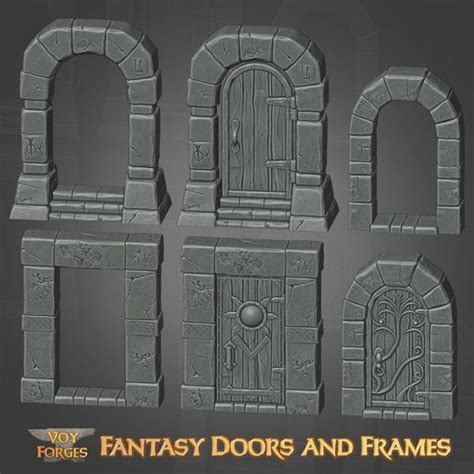 🚪 Fantasy Doors And Frames・ Stl File For 3d Printing・cults
