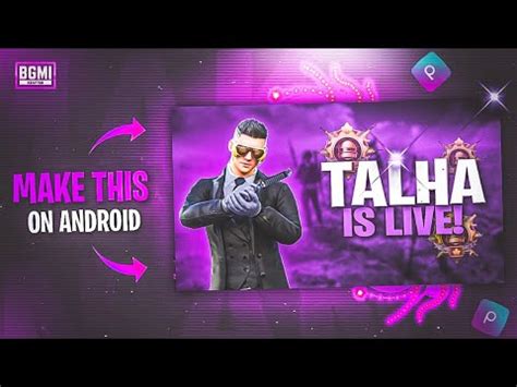 HOW TO MAKE PUBG BGMI LIVE STREAMING THUMBNAIL IN PICSART TALHA EDITZ YouTube