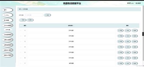 【附源码】java毕业设计铁路物流数据平台 油罐车 物流可视化平台 java csdn博客