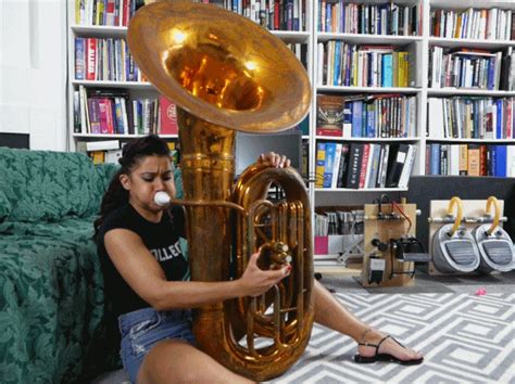 The Inflation Laboratory Sahrye Tries To Coax A Sound Out Of The Tuba Mp4 720p