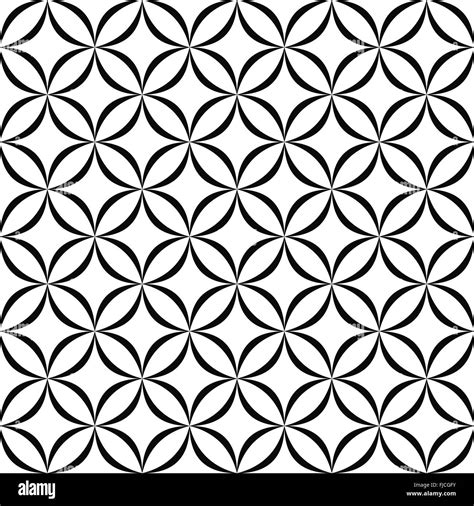 Seamless Monochrome Rounded Shapes Pattern Stock Vector Image And Art Alamy