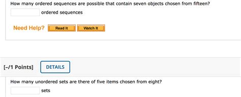solved how many ordered sequences are possible that contain