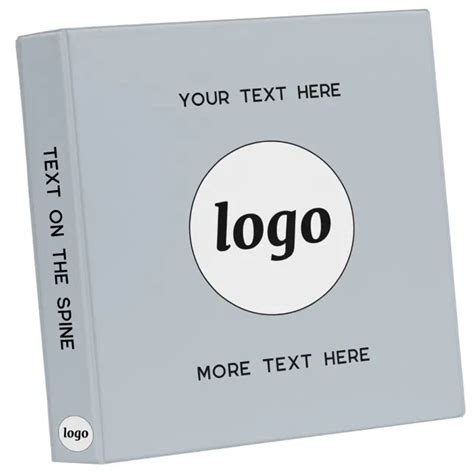 Simple Logo With Text Business Blue 3 Ring Binder Zazzle