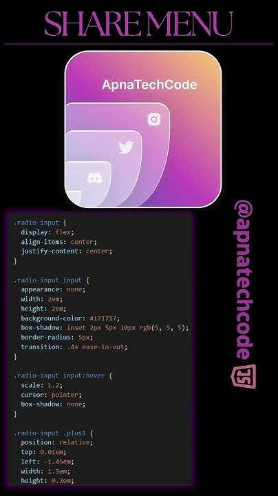 Share Menu Html Css Coding Canva Canvas Latest Trending Tranding Ytshorts Shorts