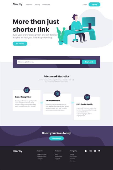 Frontend Mentor Url Shortening Api Page Using Reactjs And Tailwind Css Coding Challenge Solution