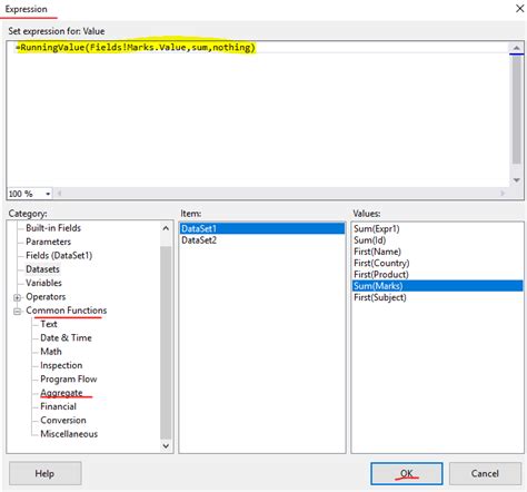 expression and textbox in sql server reporting services ssrs by