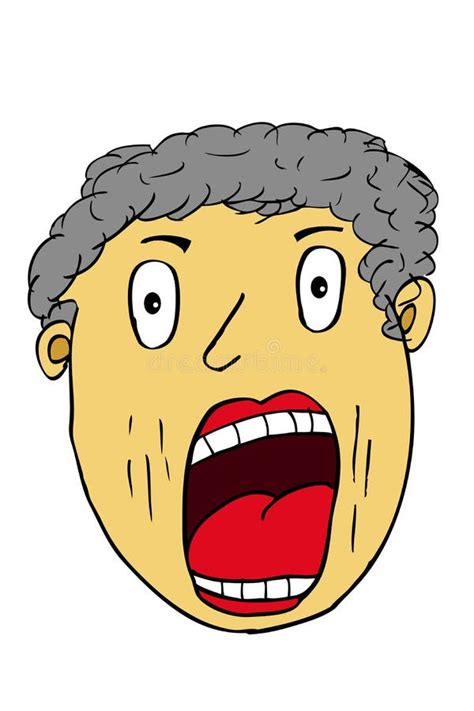 Hand Draw Sketch Of Screaming Man Stock Vector Illustration Of Annoyed Mouth 47717050