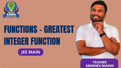 Functions Greatest Integer Function 003 Revision Jee Math Function Youtube
