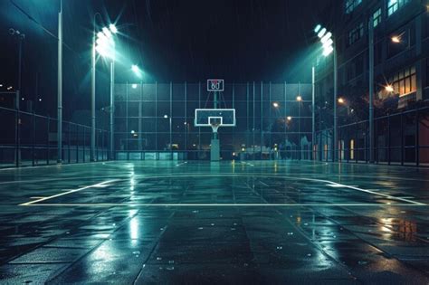 17000 Basketball Court Night Pictures