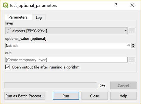 How To Use Optional Inputs In Model Processor For Qgis 21830