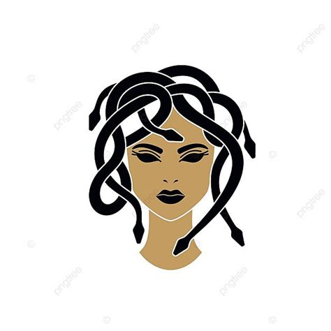 Mythological Character Medusa Gorgon Modern Classical Hair Vector